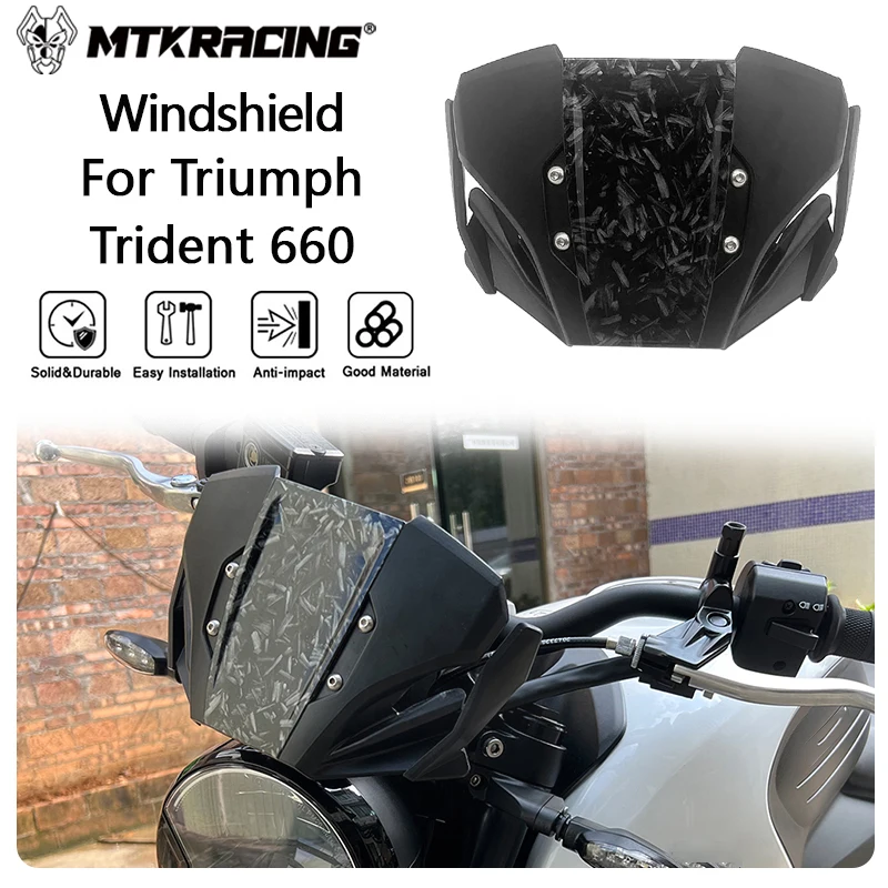 MTKRACING-Windshield-For-Triumph-Trident-660-2018-2024-Motorcycle ...