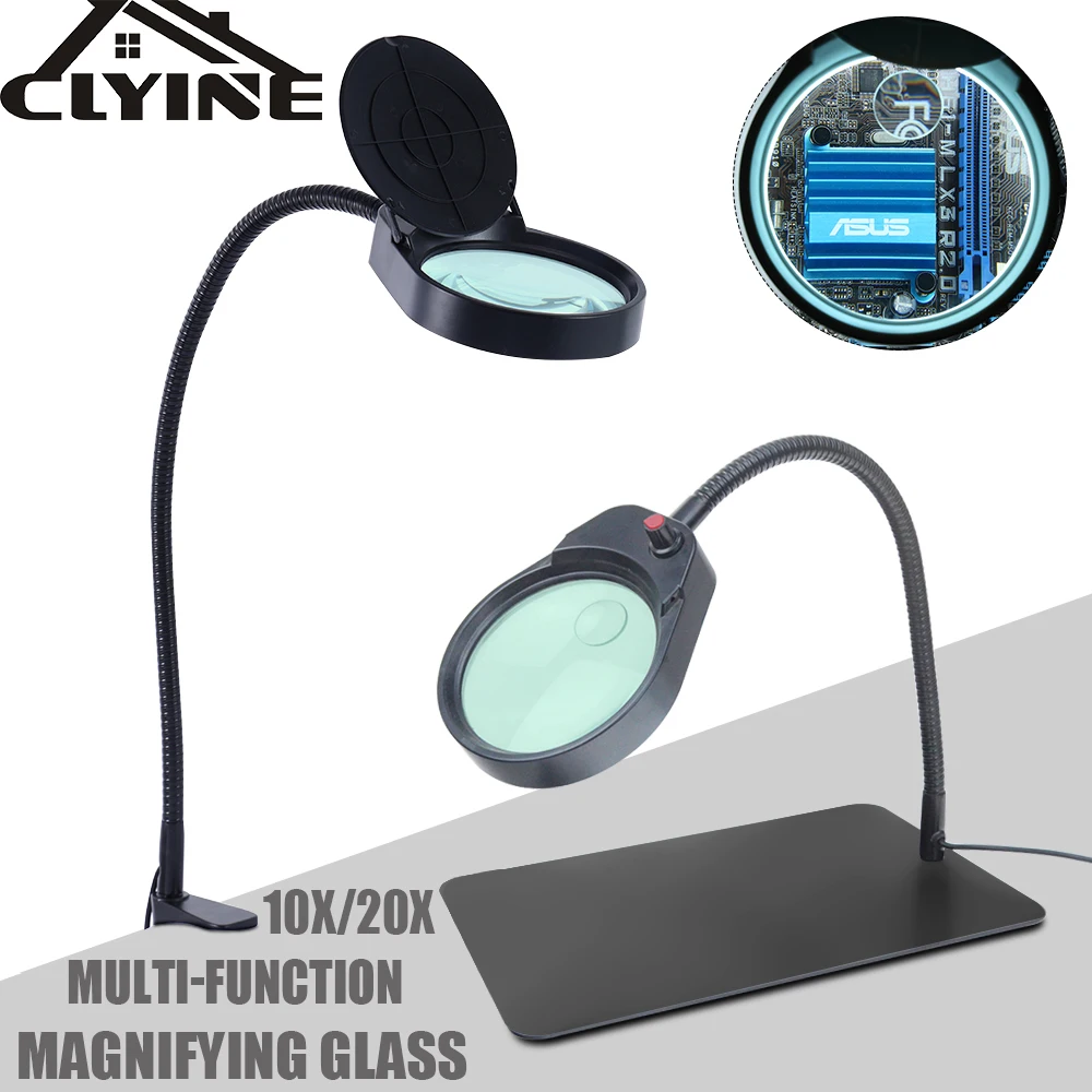 10X-20X-Foldable-Desktop-Magnifying-Glass-with-Led-Lights-USB-Magnifier ...