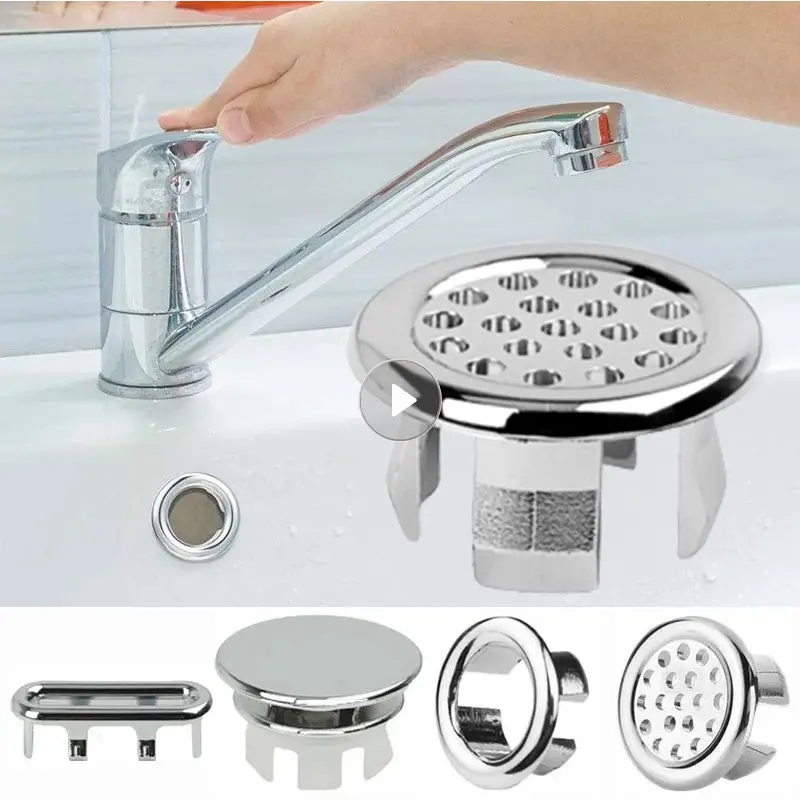 1pc-Bath-Sink-Round-Ring-Wash-Basin-Overflow-Ring-Overflow-Cover-Spare ...