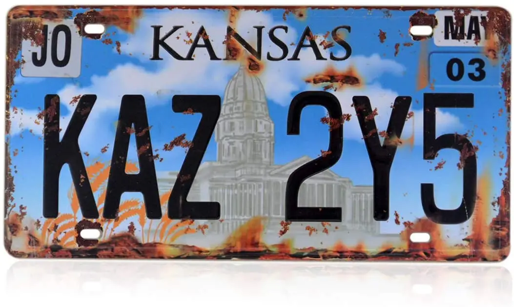 Supernatural Kansas License Plate