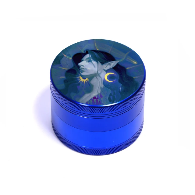 Cartoon Pattern Grinder Blue 40MM 4 Layers Grass Spice Grinder Crusher ...