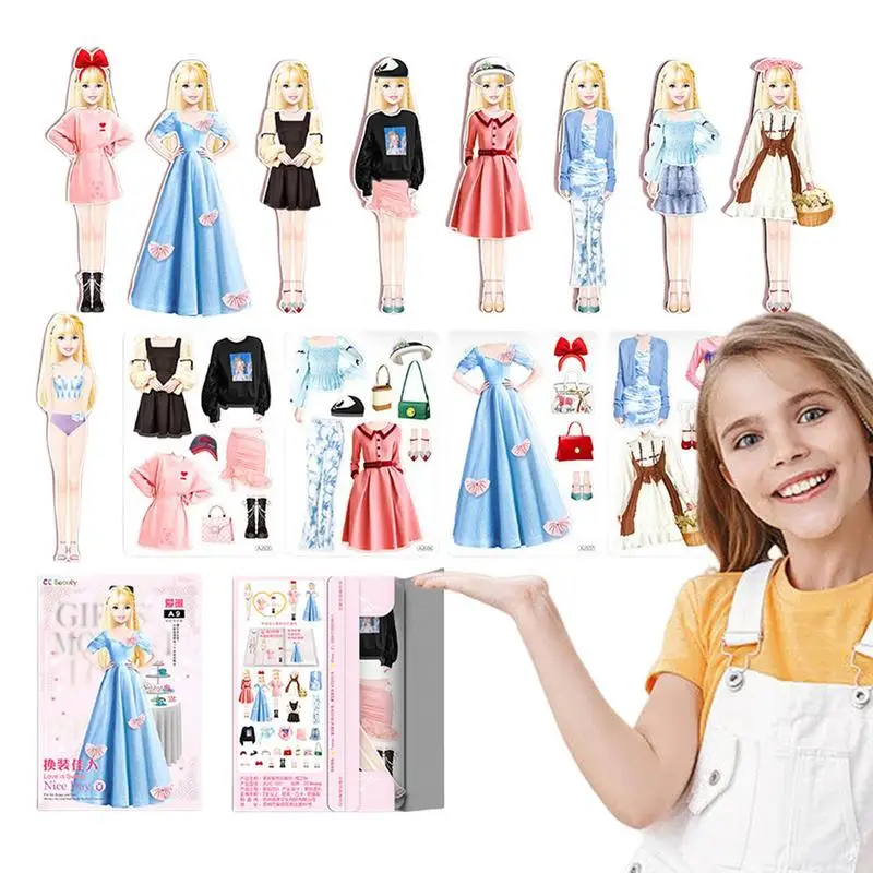 Magnetic-Paper-Dolls-Magnet-Dress-Up-Paper-Dolls-Puzzles-Child-Pretend ...