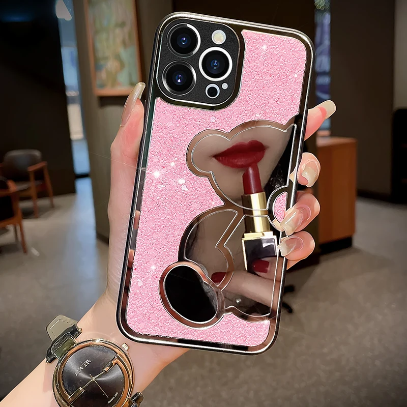 Original-New-Arrival-Glitter-Leather-Shock-Proof-Mirror-Silicon-Phone ...