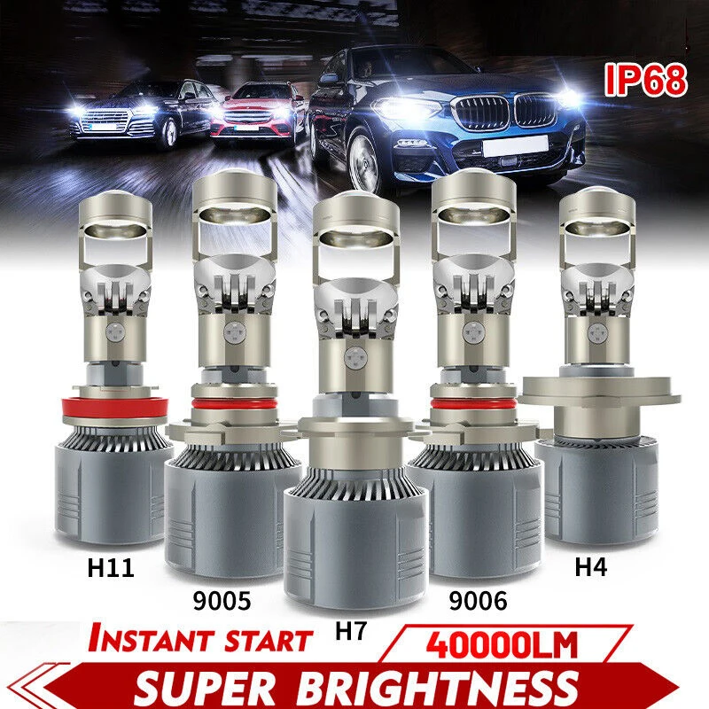 HAOLIDE-200W-H7-H11-LED-Canbus-Mini-HD-Lens-Projector-LHD-RHD-40000LM ...