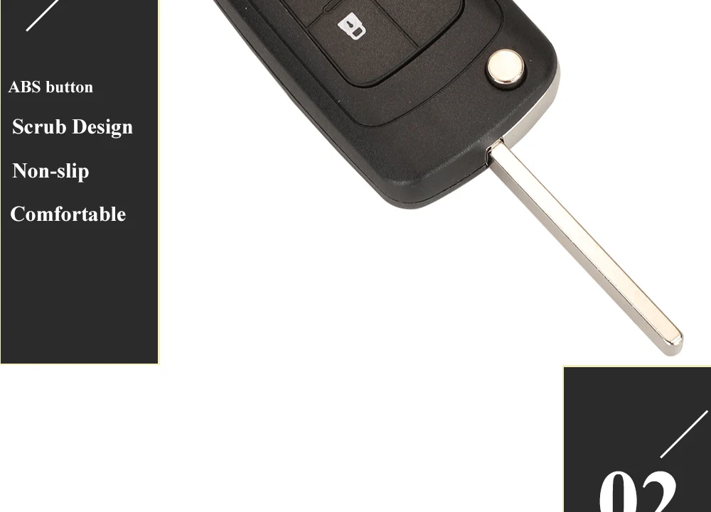 Original 2 Buttons 433MHZ for Chevrolet New Sail 2020+ With 4D70 ...