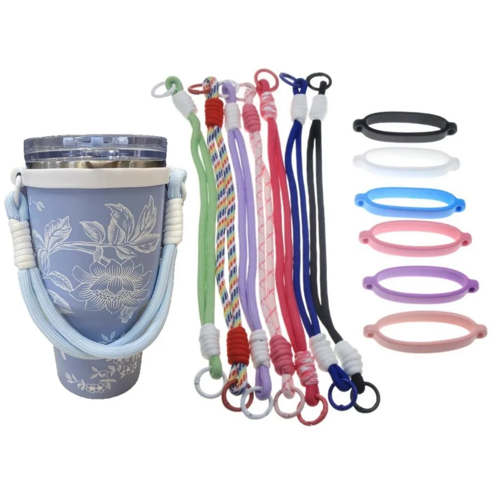Silicone Water Bottle Strap Handle Holder Universal Anti Slip and Anti ...