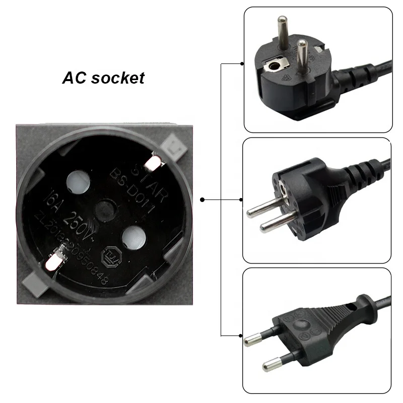 European-standard-AC-Power-socket-16A-250V-Schuko-socket-Dielec-tric ...