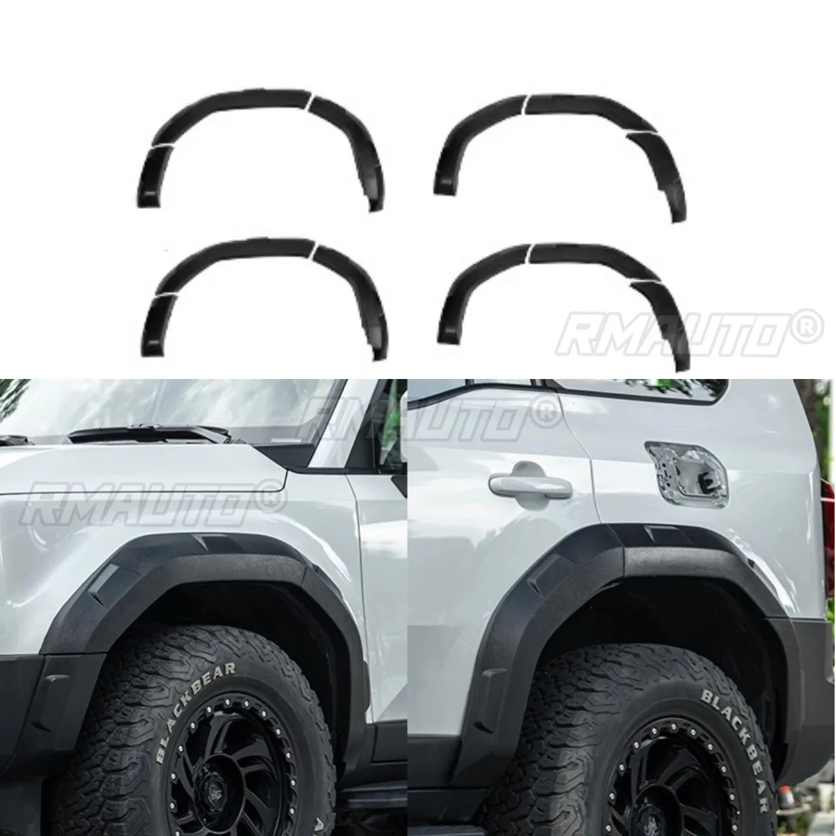 For Toyota Prado LC250 2024 Body Kit Fender Mudguard Flap Splash Arches ...