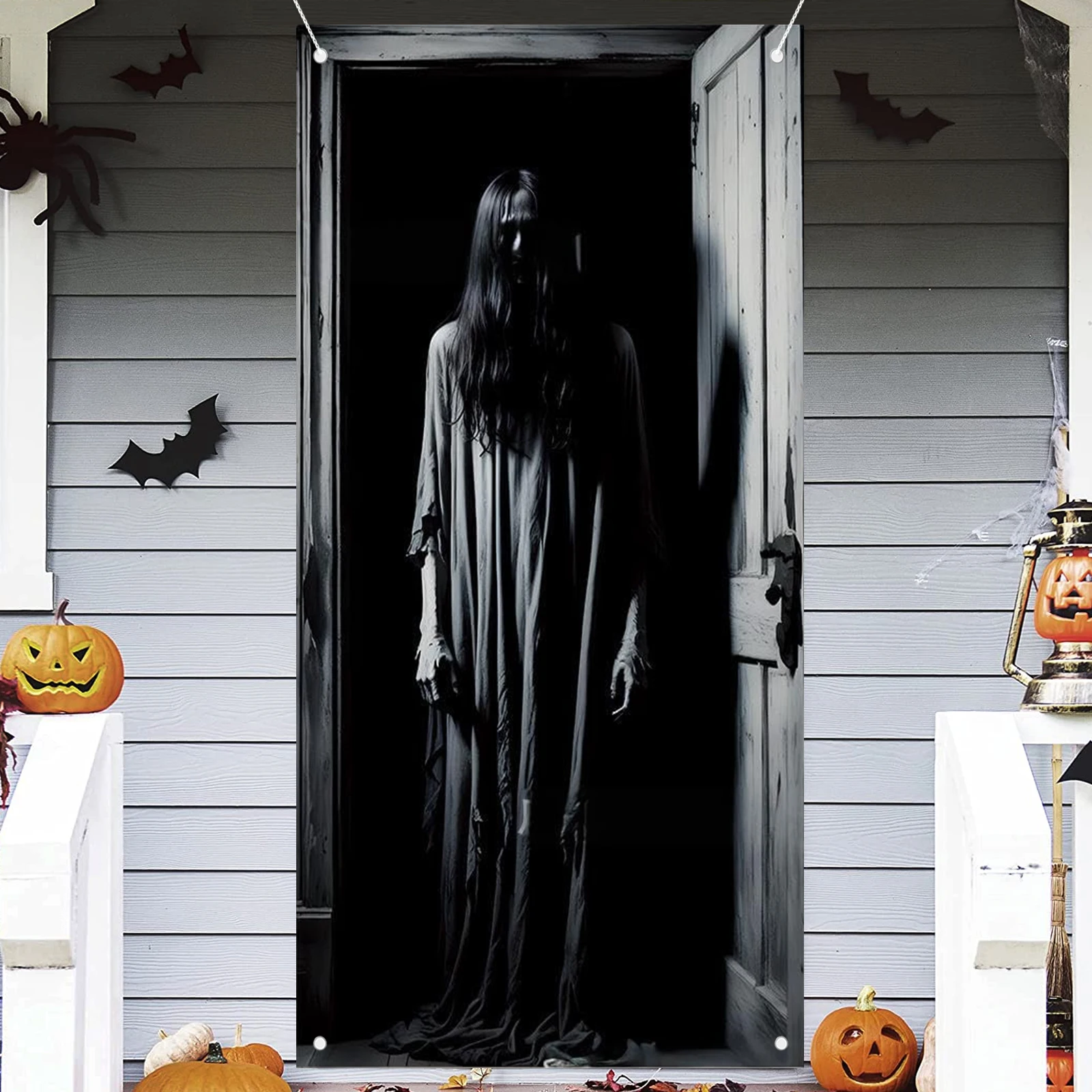 Cubierta de puerta de Halloween, cartel de fondo de puerta de Halloween ...