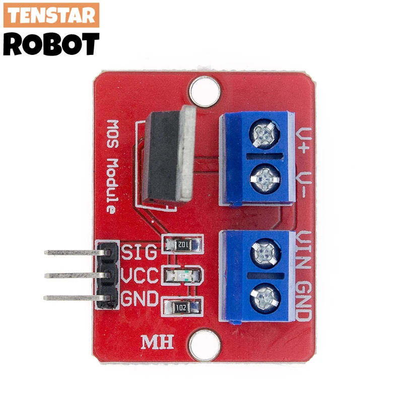 0 24V Top Mosfet ปุ่ม IRF520 MOS โมดูลสำหรับ Arduino ARM MCU Raspberry ...