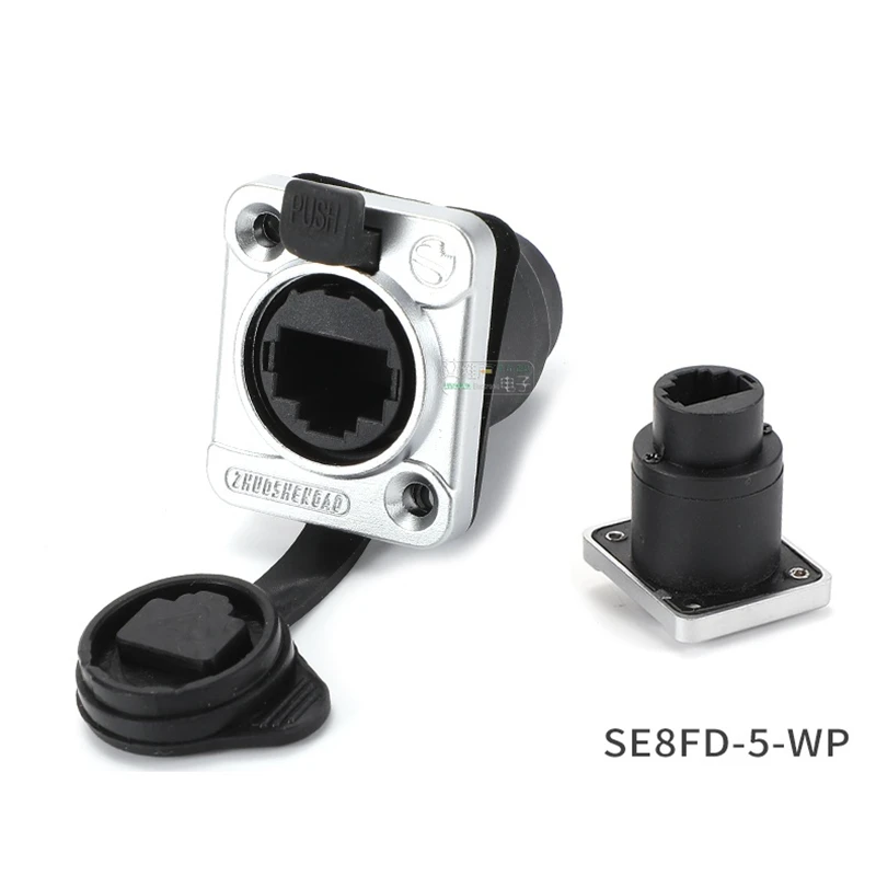 1Pcs-IP65-waterproof-rj45-network-docking-socket-D-type-module-LED ...