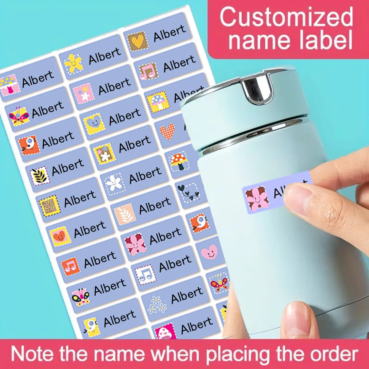 Personalized-Label-Stickers-T1-Custom-Name-Stickers-for-Water-Bottles ...