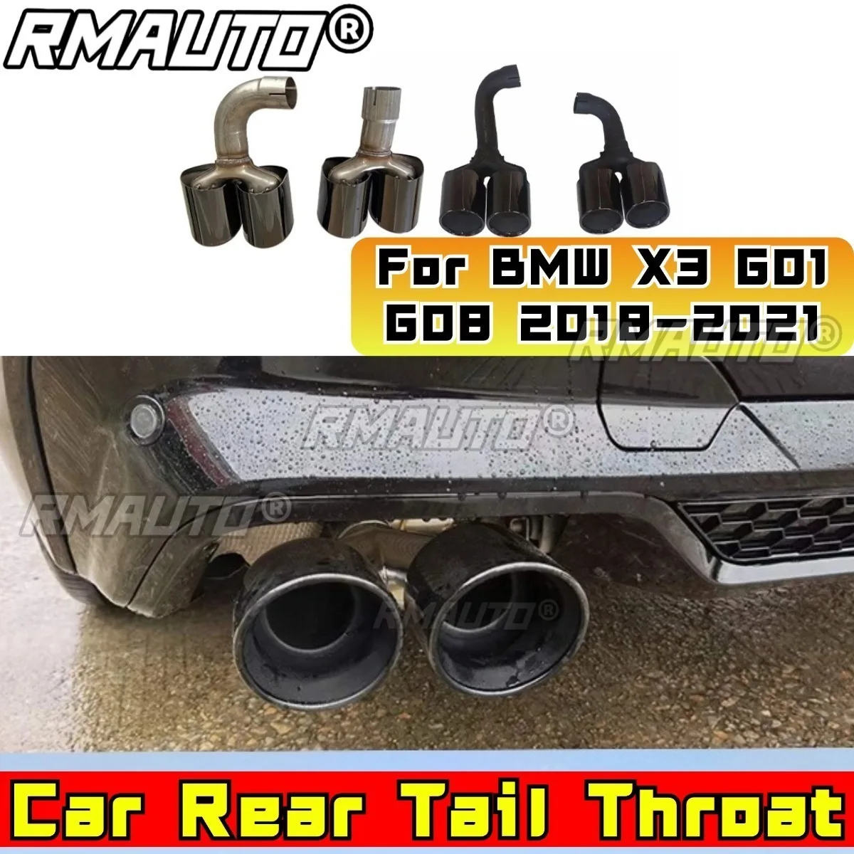 Car Tail Throat Stainless Steel Body Kit For BMW X3 G01 G08 2018-2021 ...