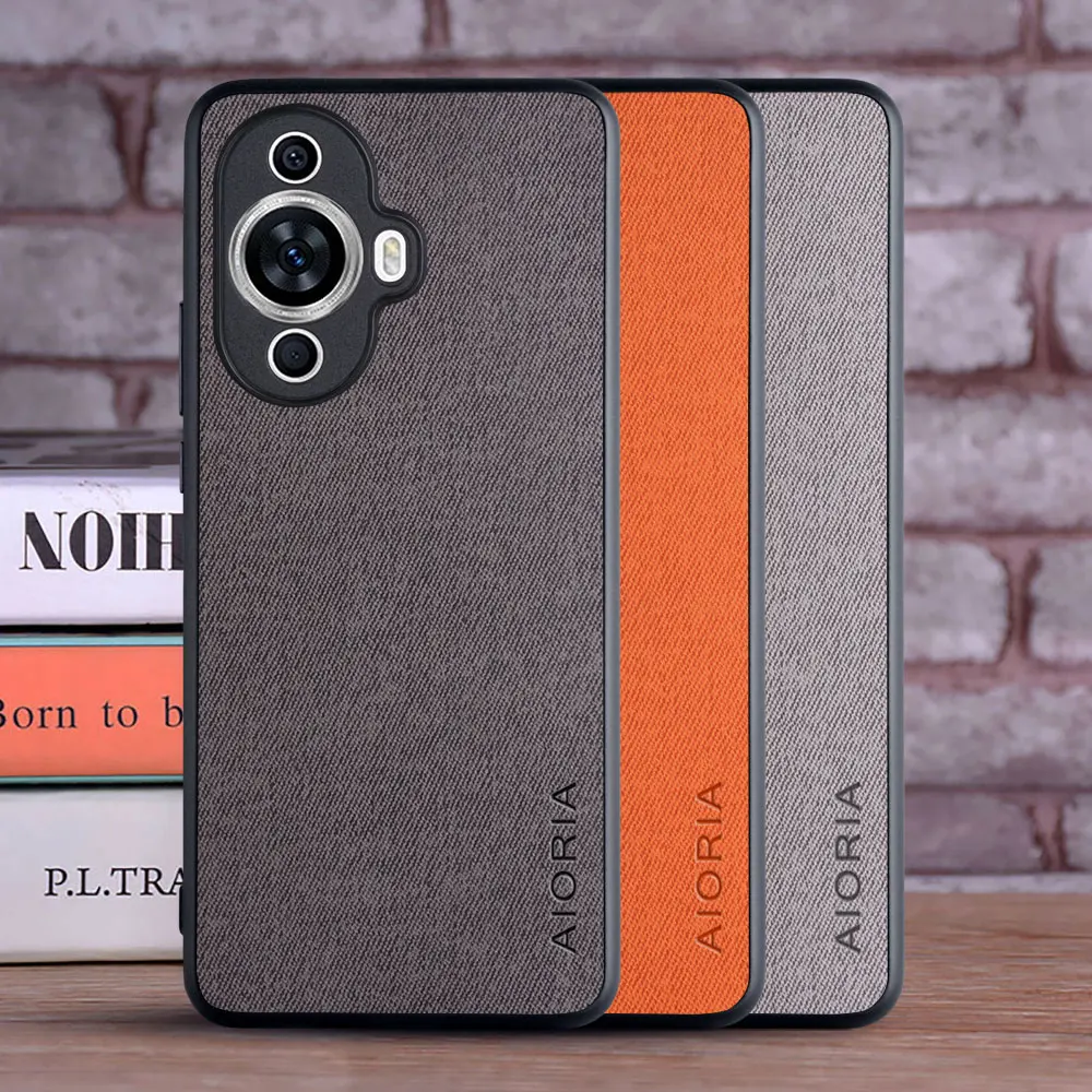 Case-for-Huawei-Nova-12S-12-SE-12i-coque-Luxury-textile-Leather-skin ...