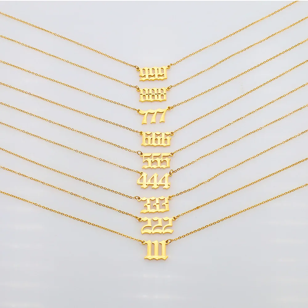 Stainless-Steel-Angel-Digital-Necklace-111-999-Fashion-Personality ...