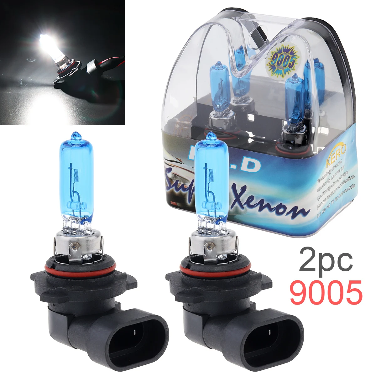 2pcs Car Halogen Bulb 9005 H9 H1 H4 H3 Halogen Lamp 12v 55w 6000k White ...