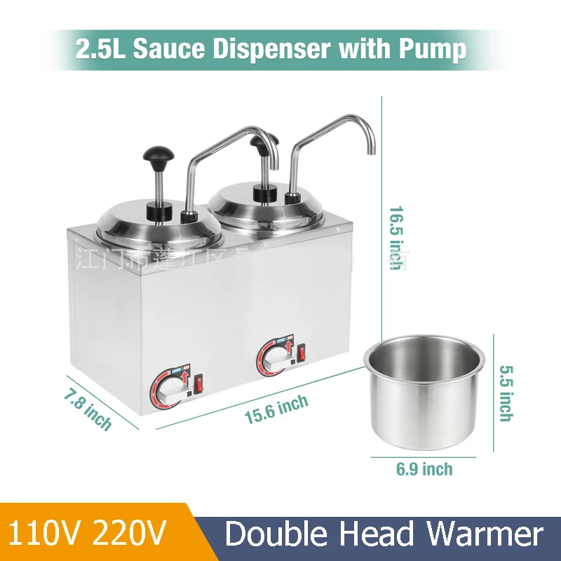 2-5L-2-Double-Tank-Chocolate-Cheese-Jams-Warmer-Dispenser-Machine ...