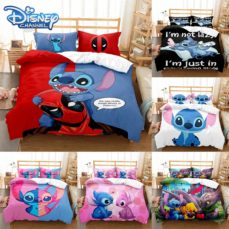 Disney-Stitch-Bettw-sche-Set-Bett-bezug-Anime-Cartoon-Ctitch-Kissen ...