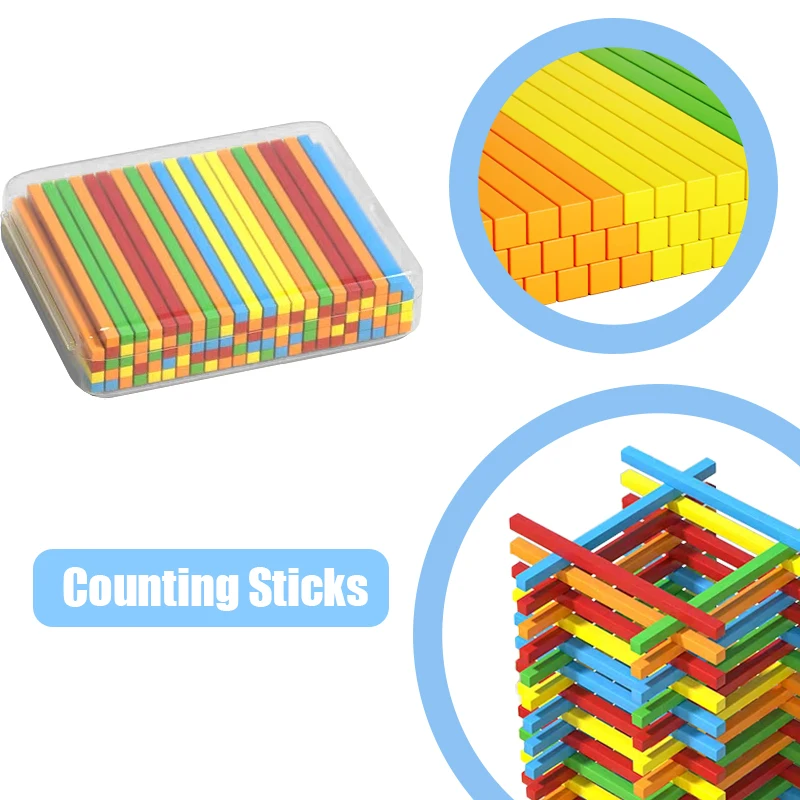 100pcs/box Counting Rods Set Early Math Training Aids for Classroom ...