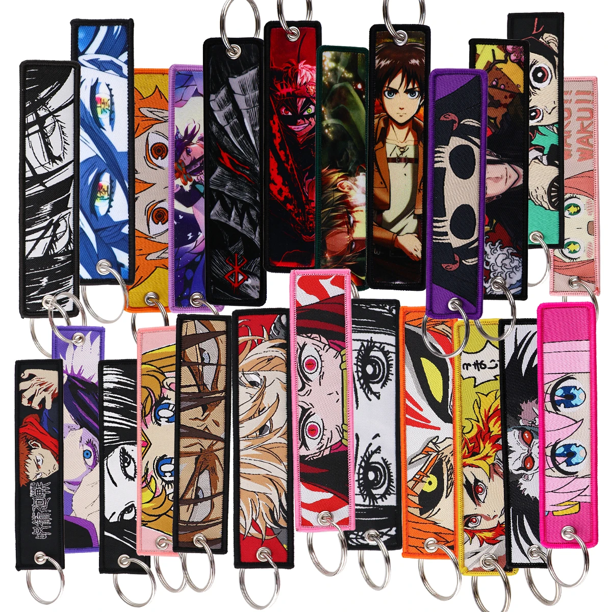 Japanese-Anime-Cool-Embroidery-Key-Chain-Key-Tag-Motorcycles-Cars ...