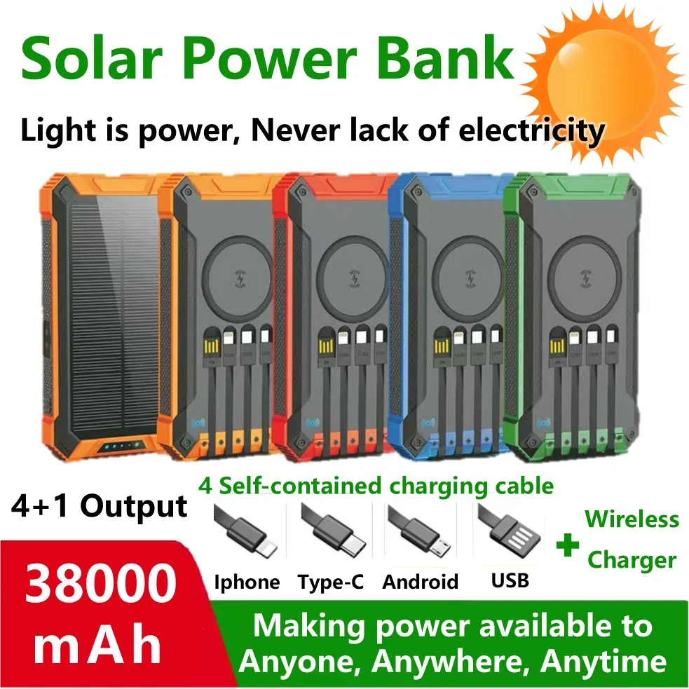 Long-lasting Solar Power Bank, Portable Solar External Battery Pack ...