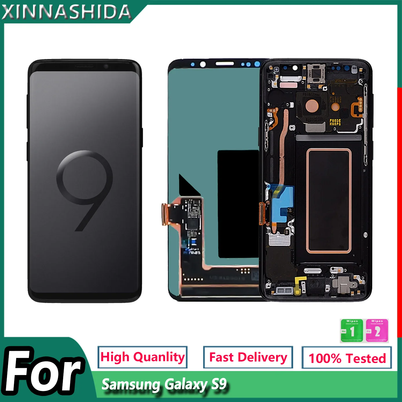 For Samsung Galaxy S9 Lcd Display G965f G960f Touch Screen Digitizer ...