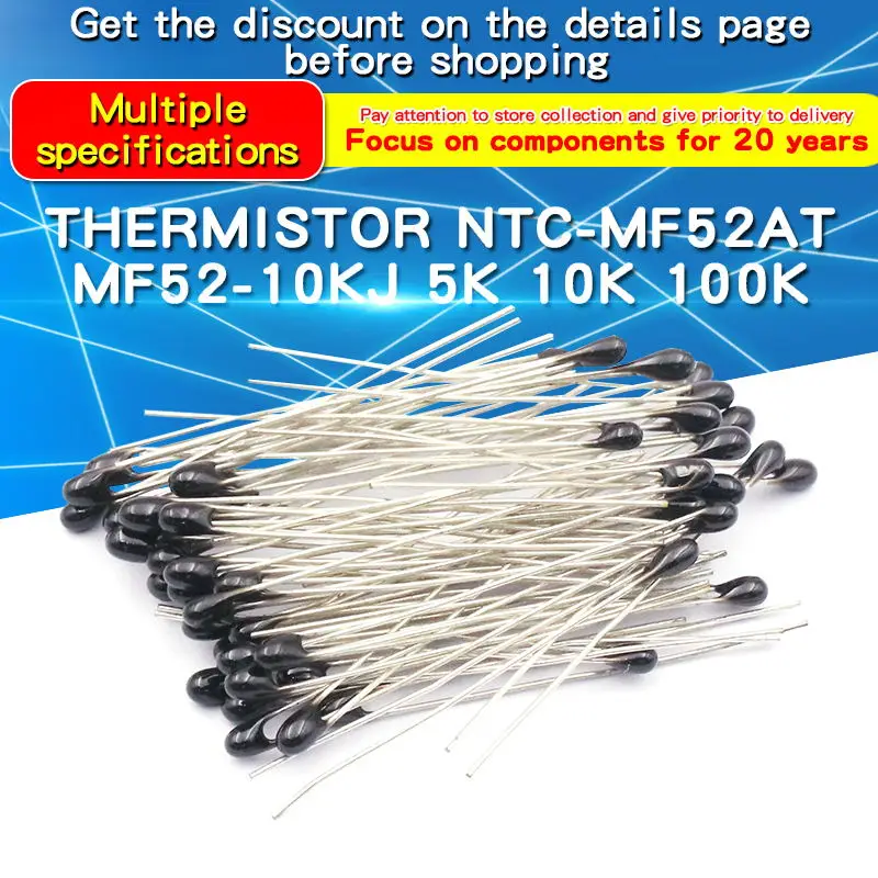 10PCS-NTC-Thermistor-Accuracy-Resistors-Set-5-B3950-5K-10K-100K-MF52 ...