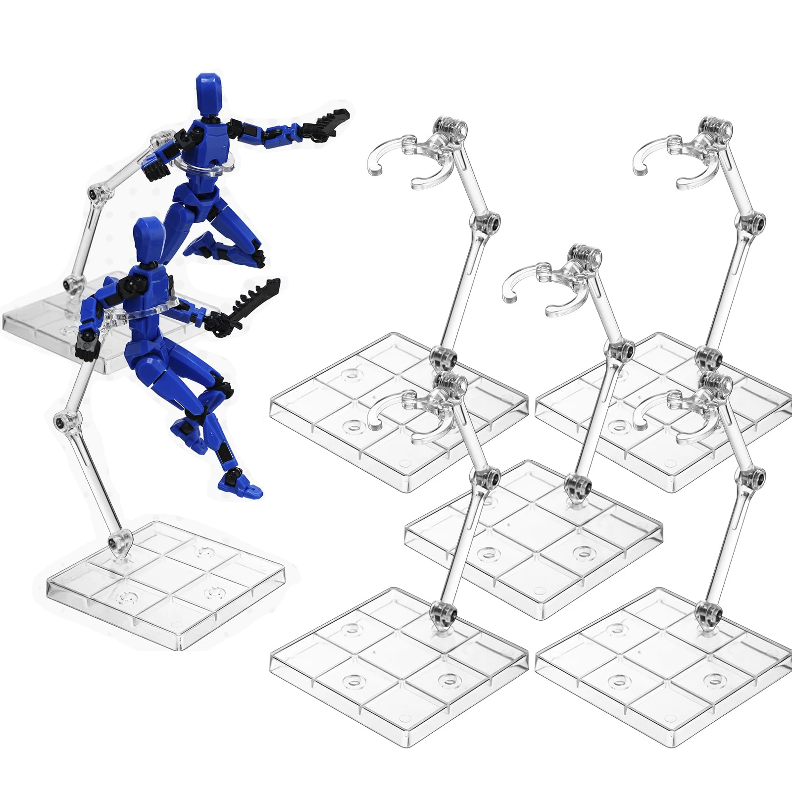 5/10/20/30/50pcs Clear Action Figure Stand,Display Holder Base Doll ...