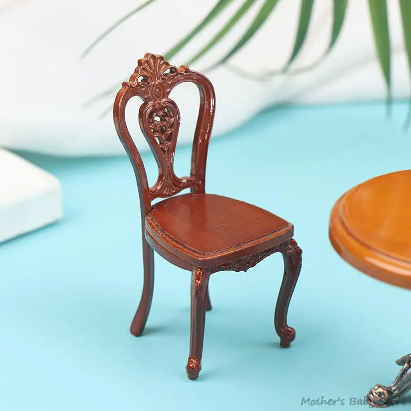 1PC-1-12-Dollhouse-Miniature-Wooden-Chairs-Furniture-Accessories ...