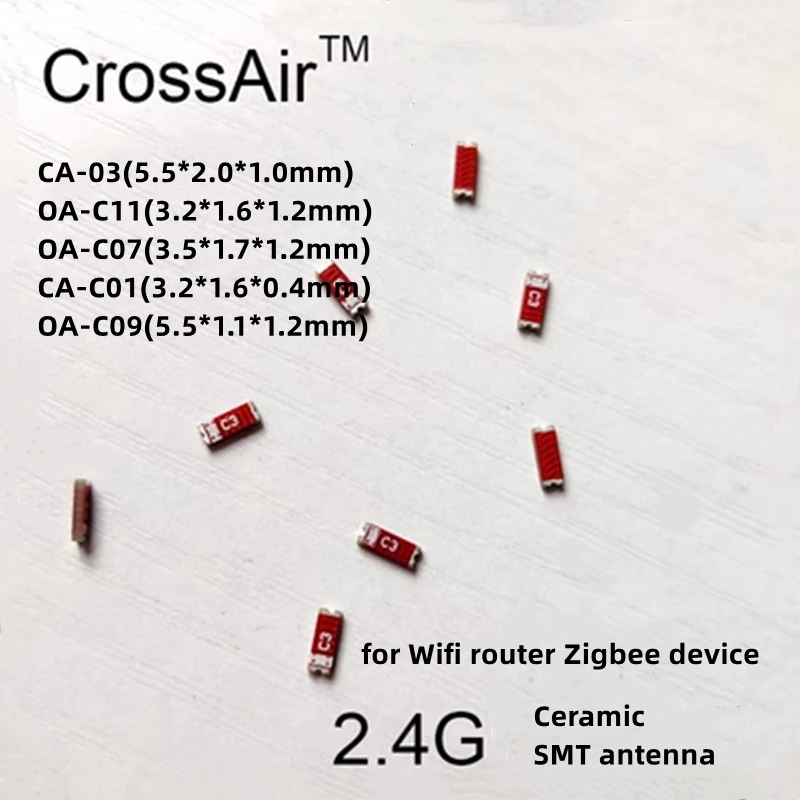 10pcs 2.4G WiFi SMT Patch Ceramic antenna CrossAir CA-03 OA-C11 CA-C01 ...