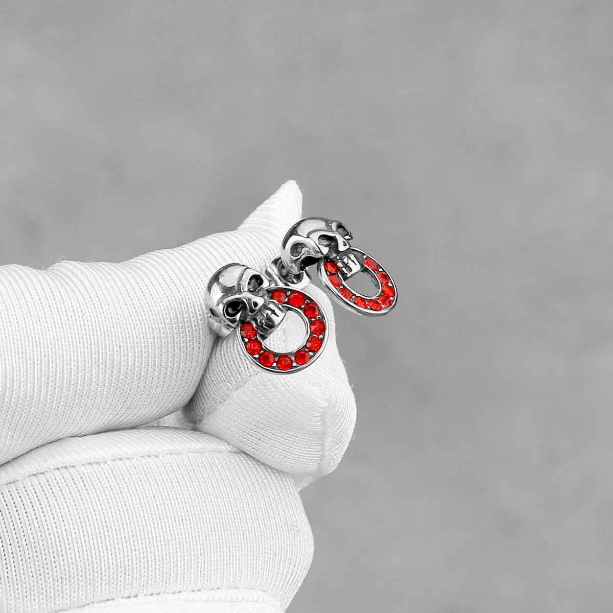 Red Diamond Earrings For Men