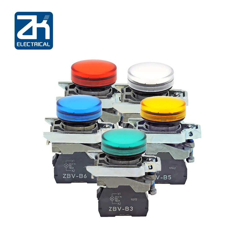 Indicador de botão de sinal LED XB4-BVB3 BVB4 BVB1 BVM5 BVM6 24V 230V ...