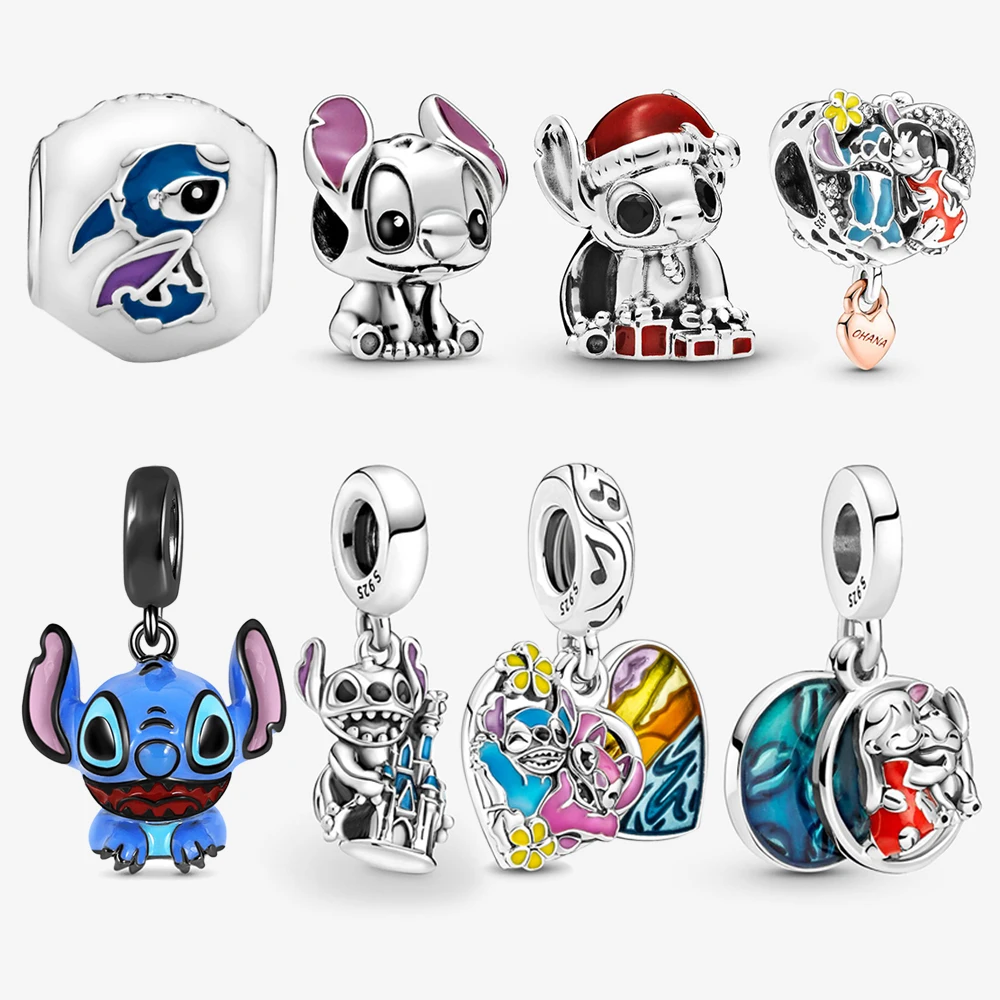 Dijes-compatibles-con-pulseras-Pandora-originales-Disney-Lilo-Stitch ...