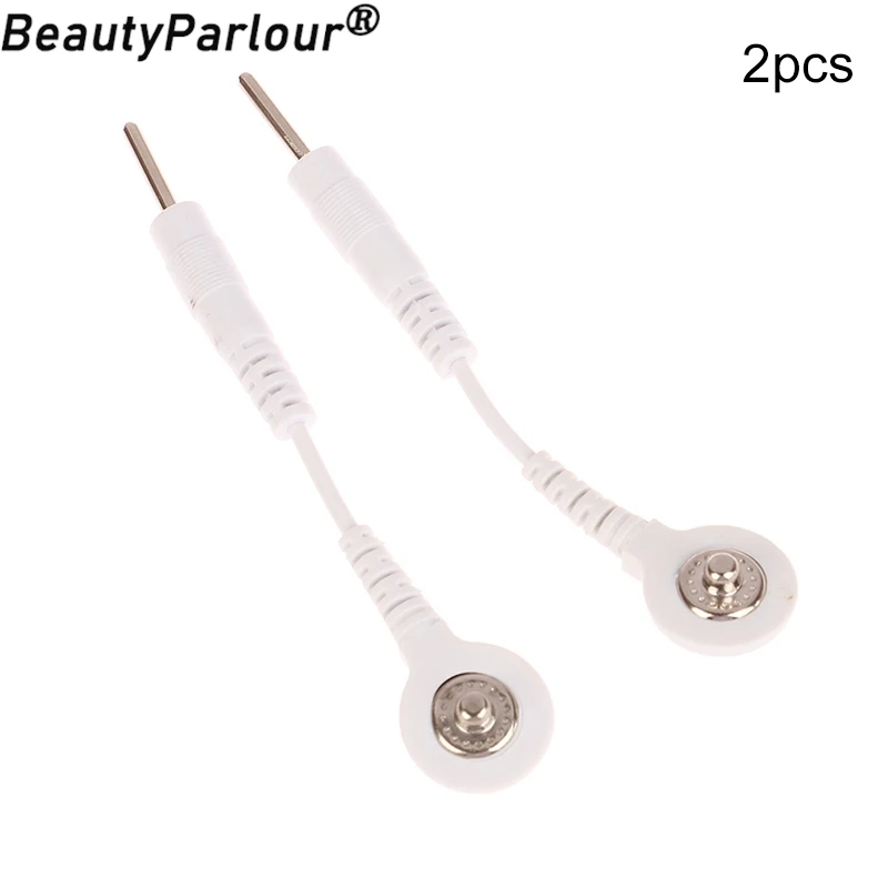 2PCS-Electrode-Lead-Wire-Connecting-Cables-Plug-2-0mm-Snap-3-5mm-Male ...
