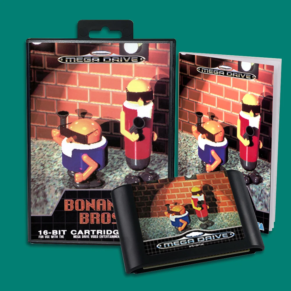 Bonanza-Bros-EUR-Lable-Game-Cartridge-Box-Manual-For-Sega-Megadrive ...
