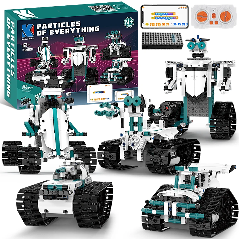Technical K96152 Intelligent Robot APP Remote Control Bricks Building Blocks Programming Toys ...
