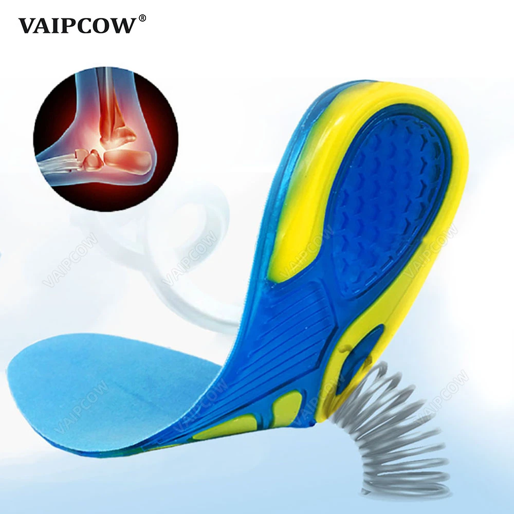 Sport Running Silicone Gel Insoles For Feet Man Women Massaging Shock ...