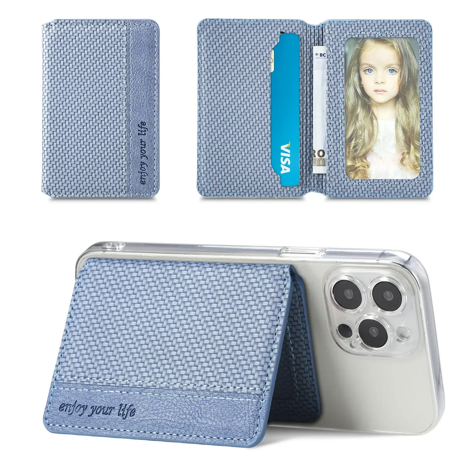 1PC-PU-Leather-Cell-Phone-Card-Holder-Phone-Multiple-Cards-Slot ...