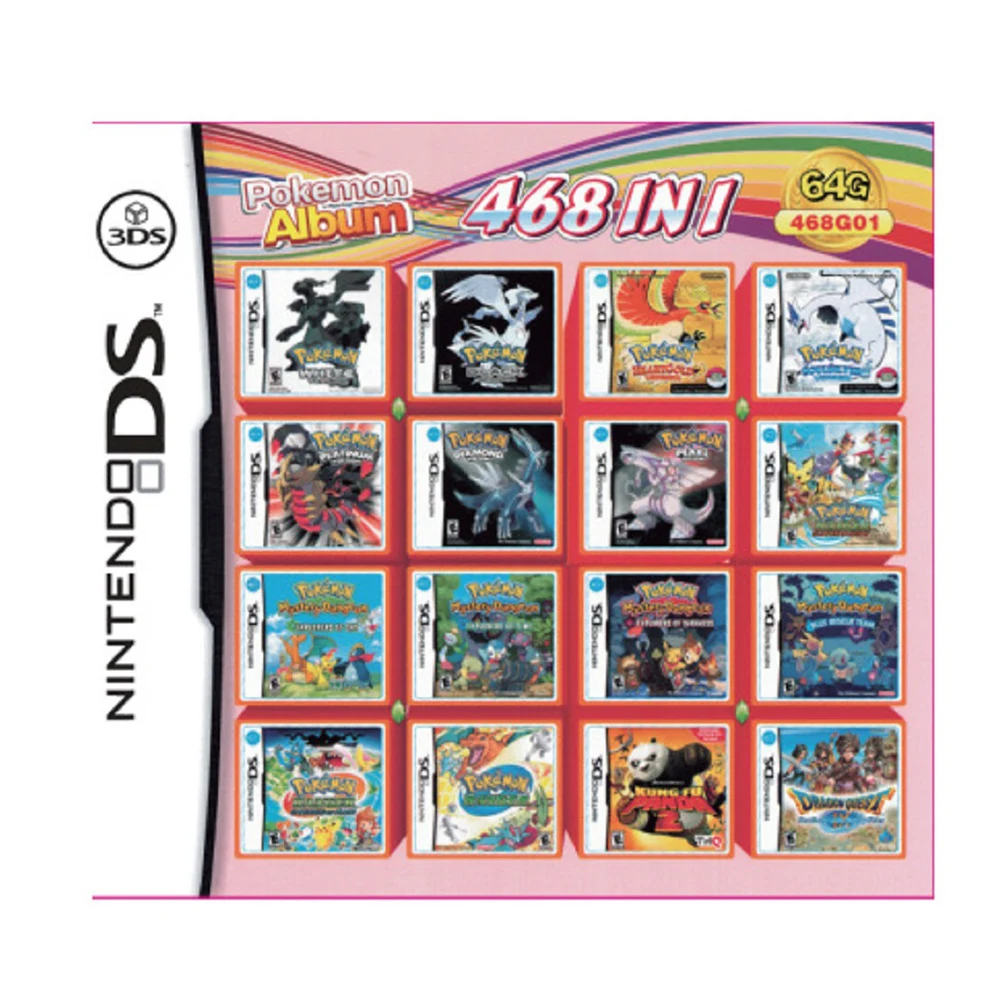 Generic 3ds Nds Game Card Combined Card 510 In 1 Nds Combined Card Nds ...