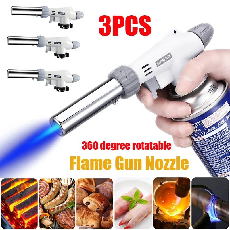 1-2-3-PCS-BBQ-Cooking-Welding-Gas-Torch-Flame-Gun-Nozzle-Outdoor ...