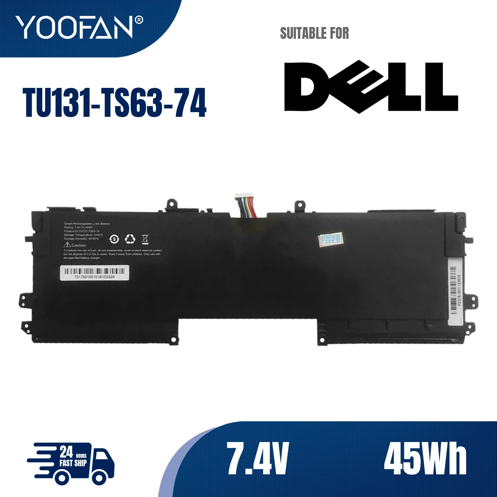 YOOFAN-7-4V-45WH-TU131-TS63-74-TU131-Laptop-Battery-For-DELL-XPS13-8808 ...