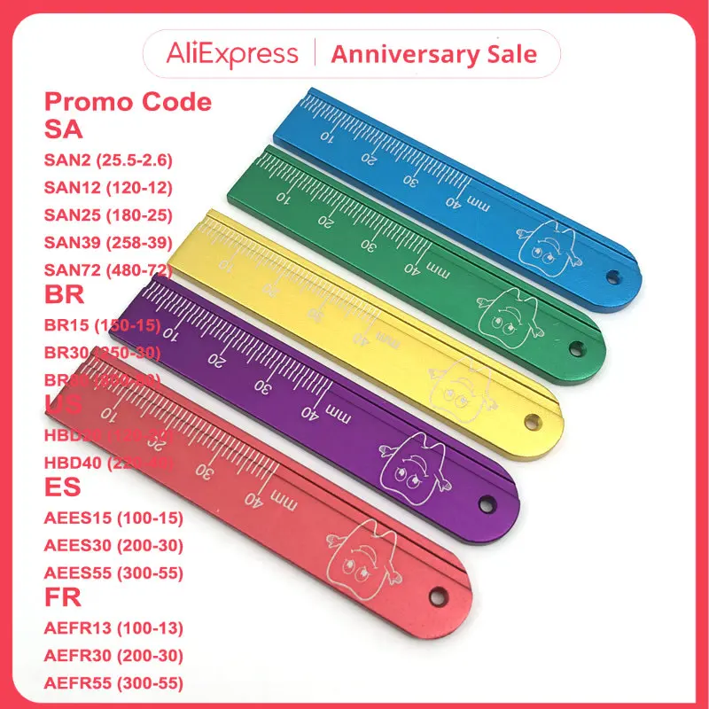 5pcs Dental Endo Rulers Span Measure Scale Endodontic Finger Rulers ...