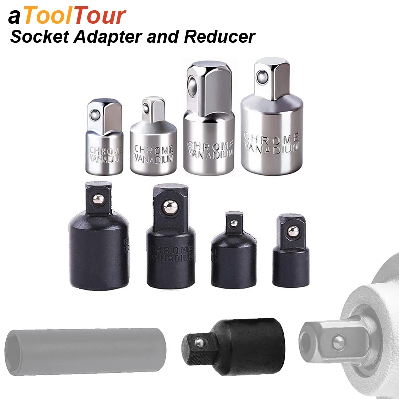임팩트 소켓 어댑터 컨버터 감속기 슬리브 조인트, 전기 렌치 래칫 스패너 키 1/2 3/8 1/4 자동차 수리 도구