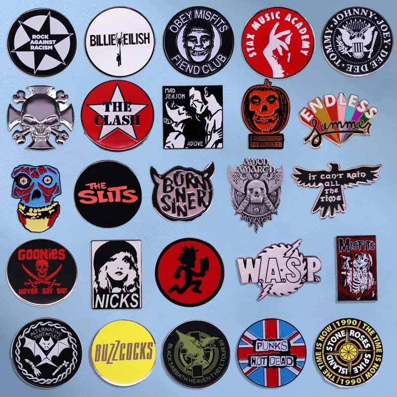 Banda-de-Rock-Cl-ssico-Esmalte-Pin-Can-o-lbum-Broche-Fan-Cole-o-Emblema ...