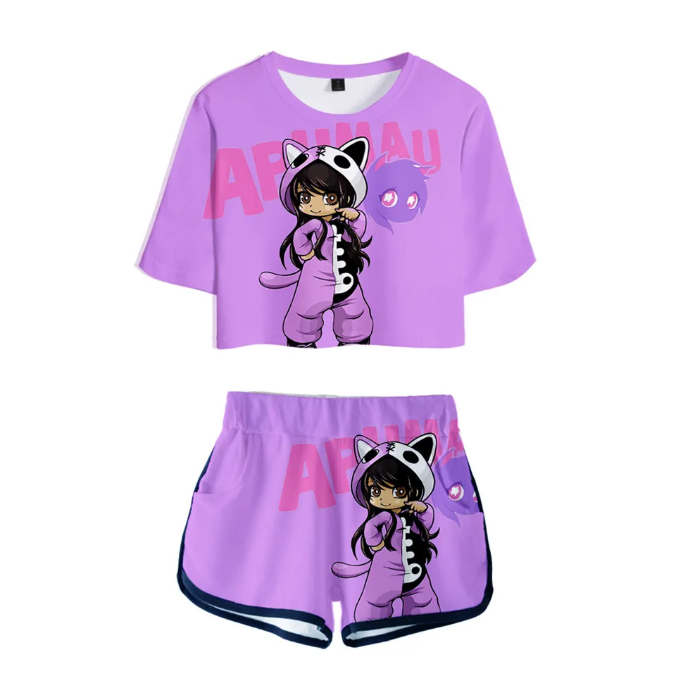 Anime-Aaron-Merch-Two-Pieces-Sets-Women-3D-T-Shirts-Shorts-Suit-Summer ...