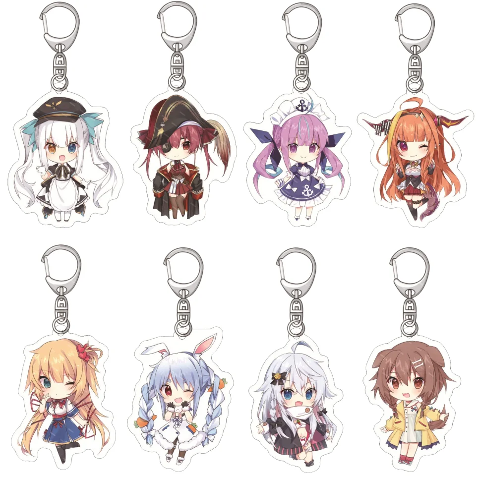 6CM Fashion Hololive Vtuber Anime Figures Cosplay Keychain Inugami ...