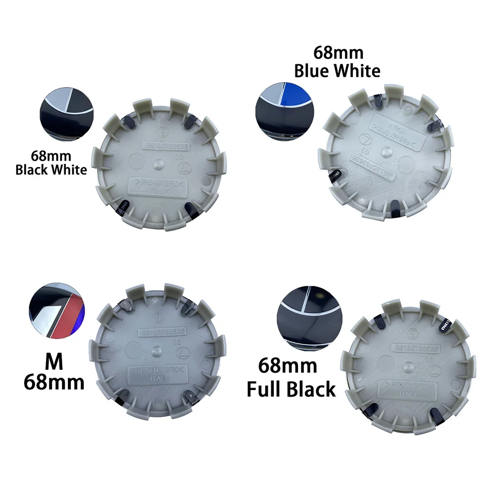 100pcs 56mm 68mm Car Wheel Center Hub Cap Auto Rim Covers For E36 E46 ...