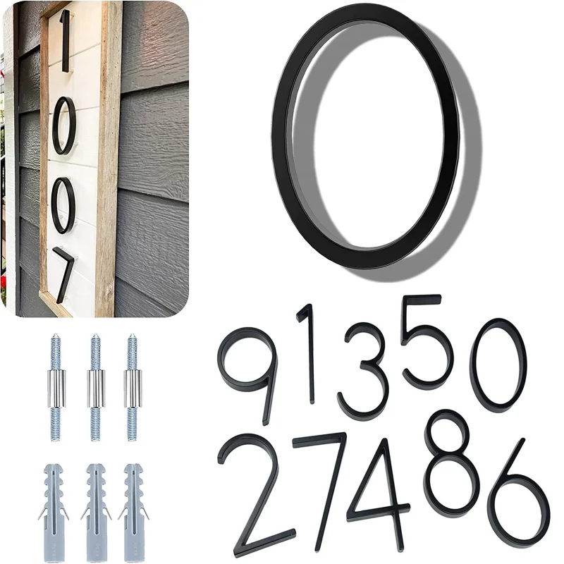Black Exterior House Number | House Number Sign Outdoor | Door Number ...