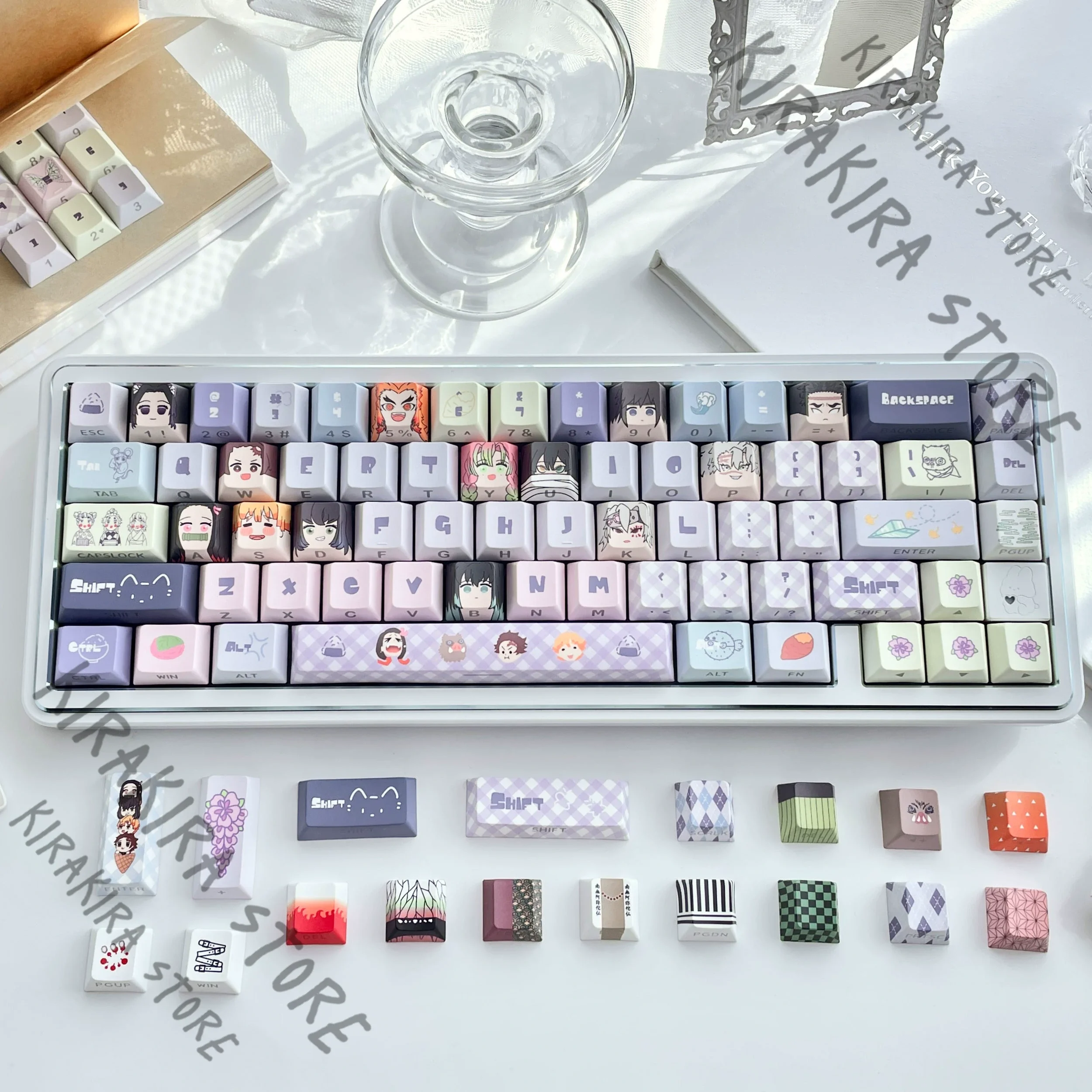 Demon Slayer Agatsuma Zenitsu Computer Key Cap Keycaps Ornaments ...