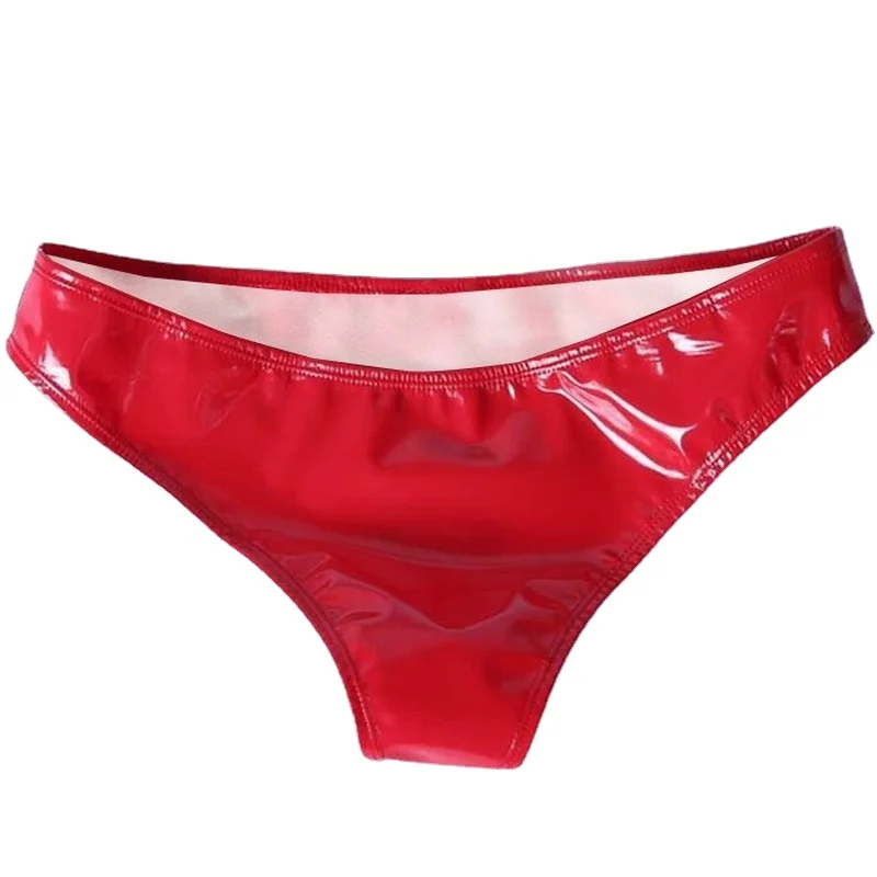 새로운 여자 숙녀 섹시한 라텍스 장대 댄스 란제리 팬티 Wetlook 가죽 마이크로 통 시시 비키니 팬티 속옷 팬티